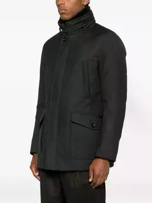 MOORER Fur Collar Pocket Jacket