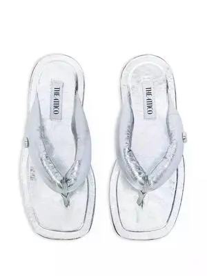 Attico Padded Thong Slippers - Silver