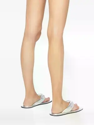 Attico Padded Thong Slippers - Silver