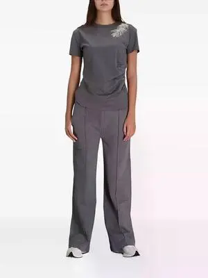 BOSS Feather-print Ruched T-shirt
