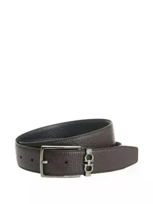 FERRAGAMO Reversible Gancini Belt - Brown