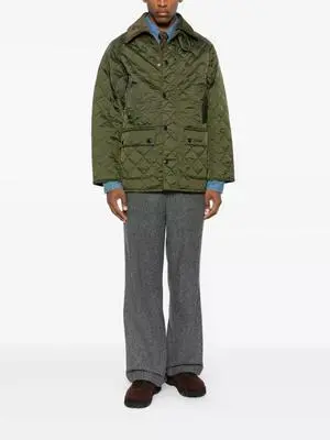 Barbour Quilted Corduroy-collar Coat - Green