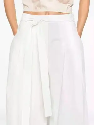 ST. AGNI Wide-leg Belted Trousers