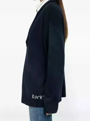 Zadig&Voltaire Swyny V-neck Embroidered Sweater - Blue