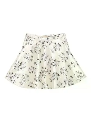 Alexander McQueen Floral Print Skirt