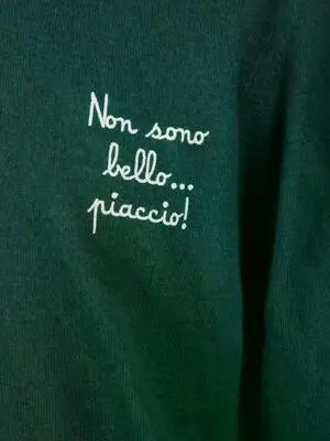 MC2 SAINT BARTH Ribbed Embroidery Sweatshirt - Green