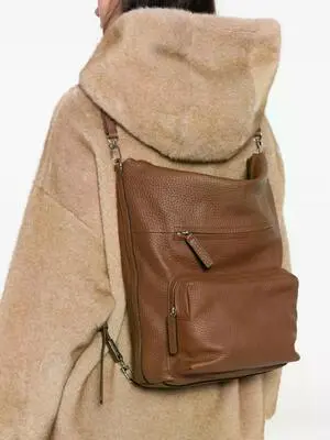 HAGS Zip-fastening Leather Backpack