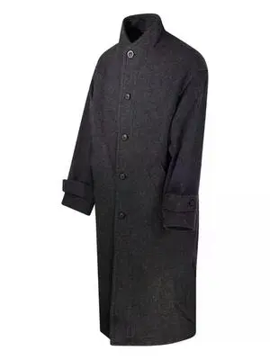 COOR Buttoned Stand-collar Single-breasted Coat