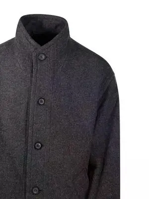 COOR Buttoned Stand-collar Single-breasted Coat