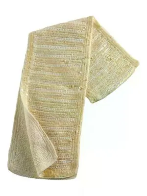 BODE Sequin Scarf - Neutrals