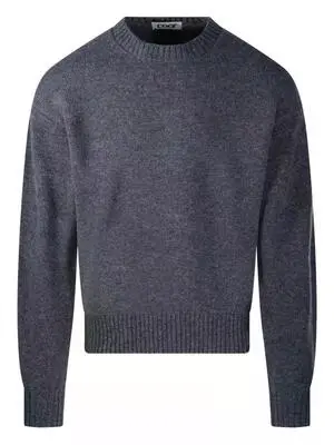 COOR Ribbed Crew-neck Wool Sweater - Grey