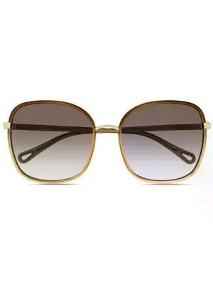 Chloé Oversize Square Frame Sunglasses - Brown