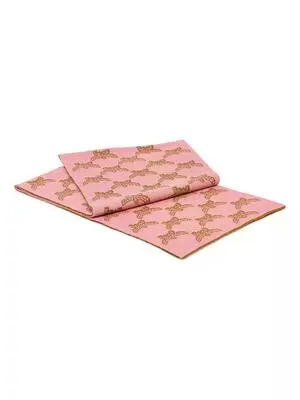 Mcm Reversible Lauretos Jacquard Wool Scarf
