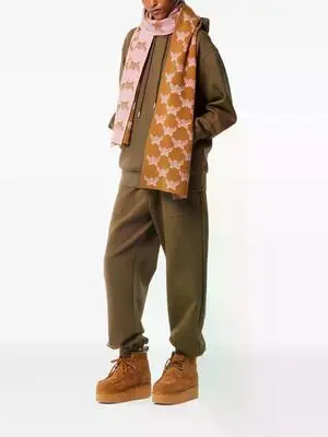 Mcm Reversible Lauretos Jacquard Wool Scarf