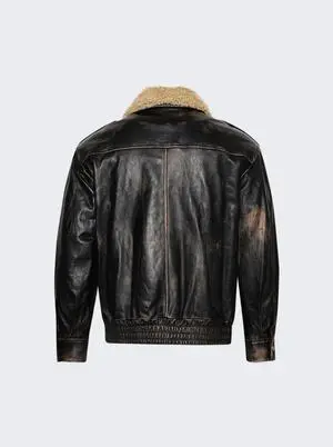 MISBHV Leather Aviator Jacket