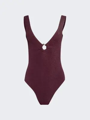 Bond Eye Ring Mara Lurex One Piece Swimsuit - Purple
