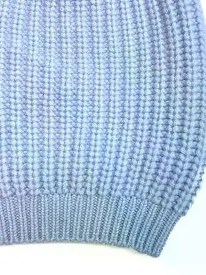 LA ROSE Cash Ribbed Beanie - Blue