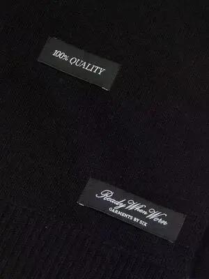 MAISON MARGIELA Logo-patch Wool Scarf - Black