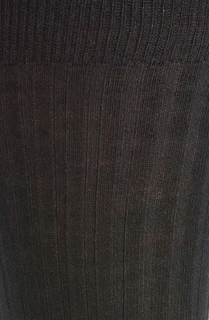 Pantherella Stratford Merino Wool Blend Dress Socks - Black
