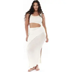 MOTHER OF ALL Maxi Dress With Cut Out - White