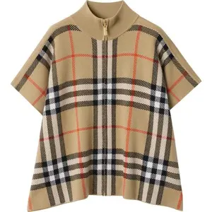 Burberry Reversible Check Wool Cape