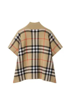 Burberry Reversible Check Wool Cape