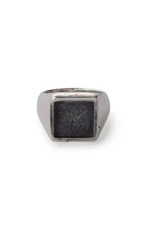 EX-A STUDIO Core Square Signet Ring - Sterlling Silver