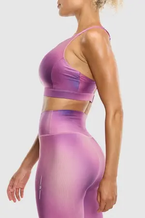 PELOTON Endurance Light High Neck Bra - Ombre Dot