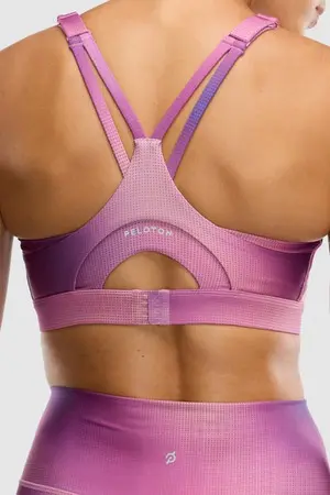 PELOTON Endurance Light High Neck Bra - Ombre Dot