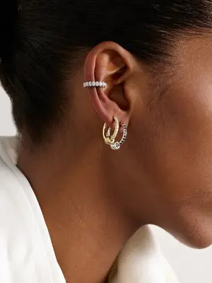SPINELLI KILCOLLIN Ara Diamond Hoop Earrings - Black