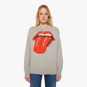 MadeWorn Rolling Stones Destroyed Sweatshirt Heather T-shirt - Grey