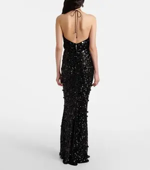 Dolce & Gabbana Sequined Halterneck Gown