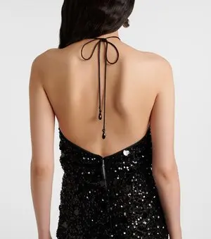 Dolce & Gabbana Sequined Halterneck Gown