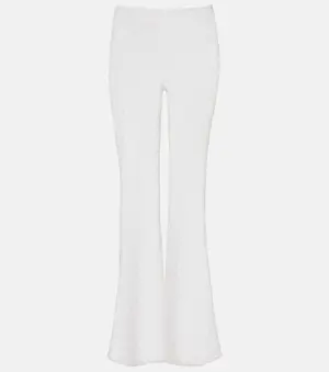 Missoni Open-knit Lamé Wide-leg Pants - White