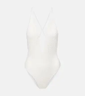 Missoni Lamé One-piece Swimsuit - White