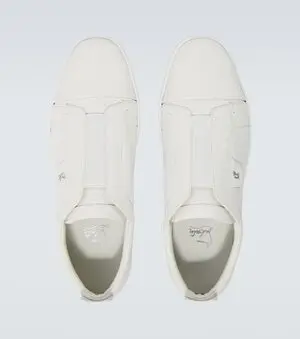 CHRISTIAN LOUBOUTIN St Louis Leather Slip-on Sneakers - White