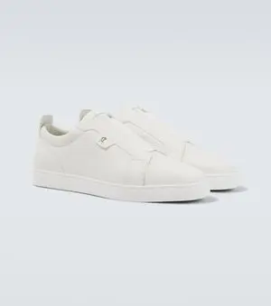 CHRISTIAN LOUBOUTIN St Louis Leather Slip-on Sneakers - White