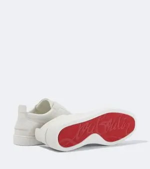 CHRISTIAN LOUBOUTIN St Louis Leather Slip-on Sneakers - White