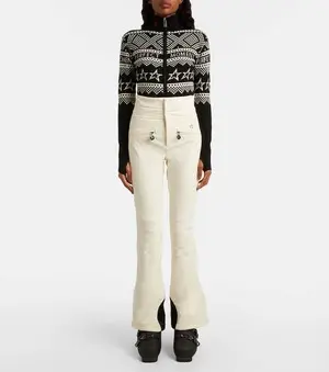 Perfect Moment Holiday Intarsia Wool Bodysuit - Black