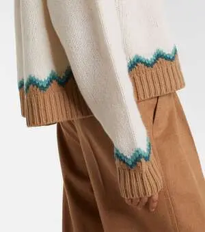 Alanui Patterned Virgin Wool Sweater - Beige