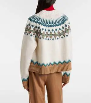 Alanui Patterned Virgin Wool Sweater - Beige