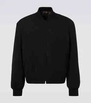 THE ROW Fenn Reversible Wool Bomber Jacket - Black