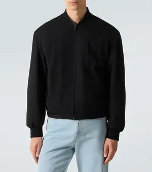 THE ROW Fenn Reversible Wool Bomber Jacket - Black