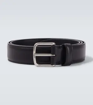 THE ROW Classic Leather Belt - Black