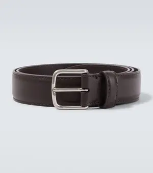 THE ROW Classic Leather Belt - Brown