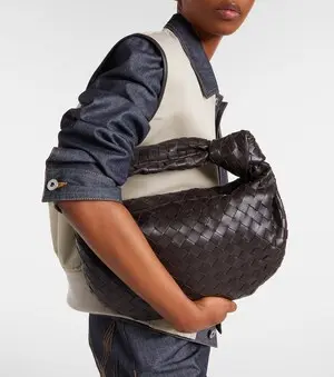 Bottega Veneta Small Jodie Intrecciato Shoulder Bag - Brown