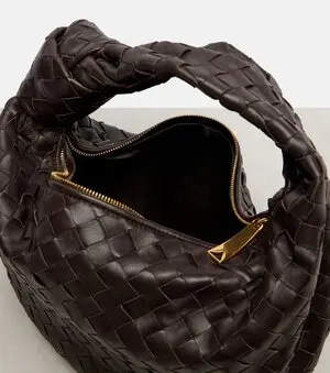 Bottega Veneta Small Jodie Intrecciato Shoulder Bag - Brown