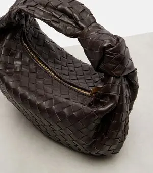 Bottega Veneta Small Jodie Intrecciato Shoulder Bag - Brown