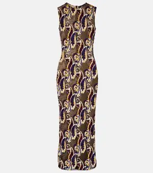 Etro Paisley Semi-sheer Midi Dress - Multicoloured