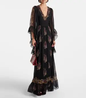 Etro Paisley Silk Maxi Dress
